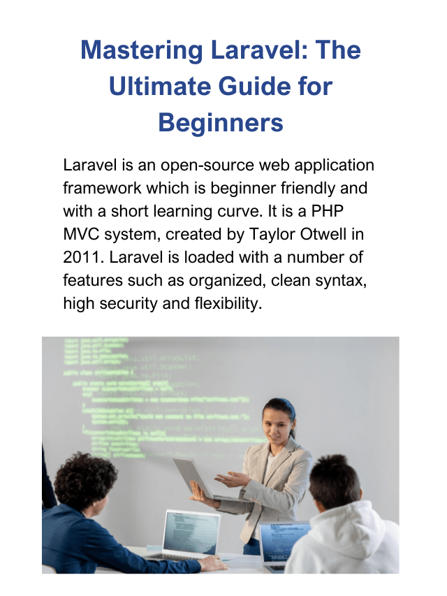 Mastering Laravel: The Ultimate Guide for Beginners